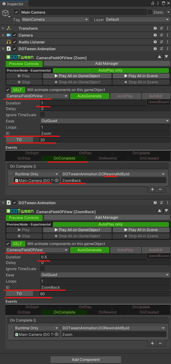 DoTween Proでズームする | EG Playground